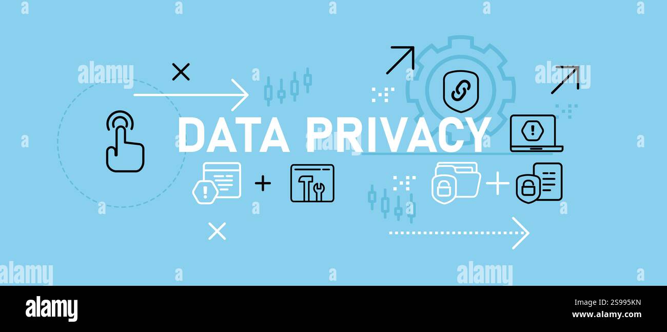 Data Privacy concept highlighting information security privacy ...