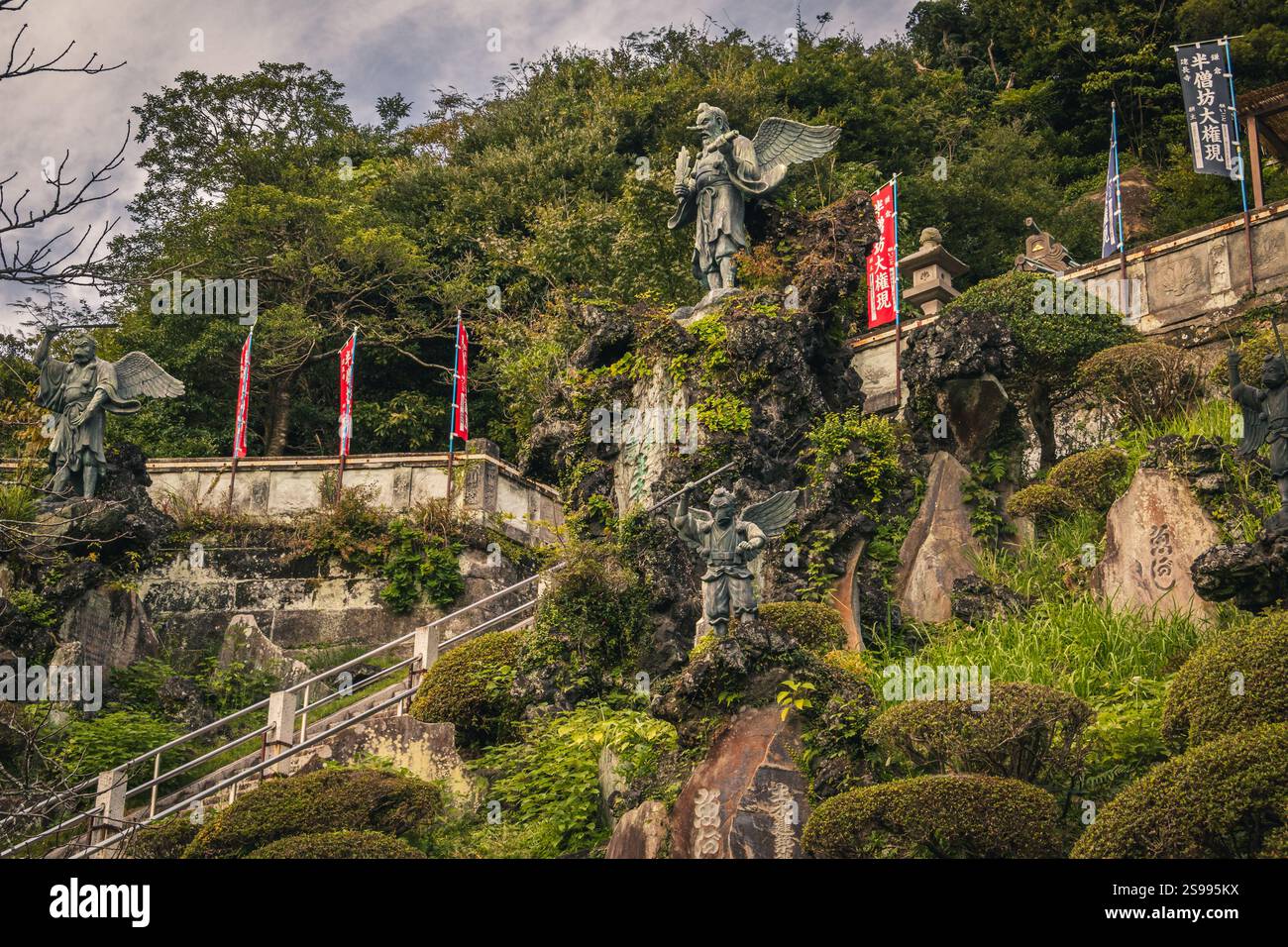 photo of Japanese Tengu statues in a temple in Kamakura Stock Photo - Alamy