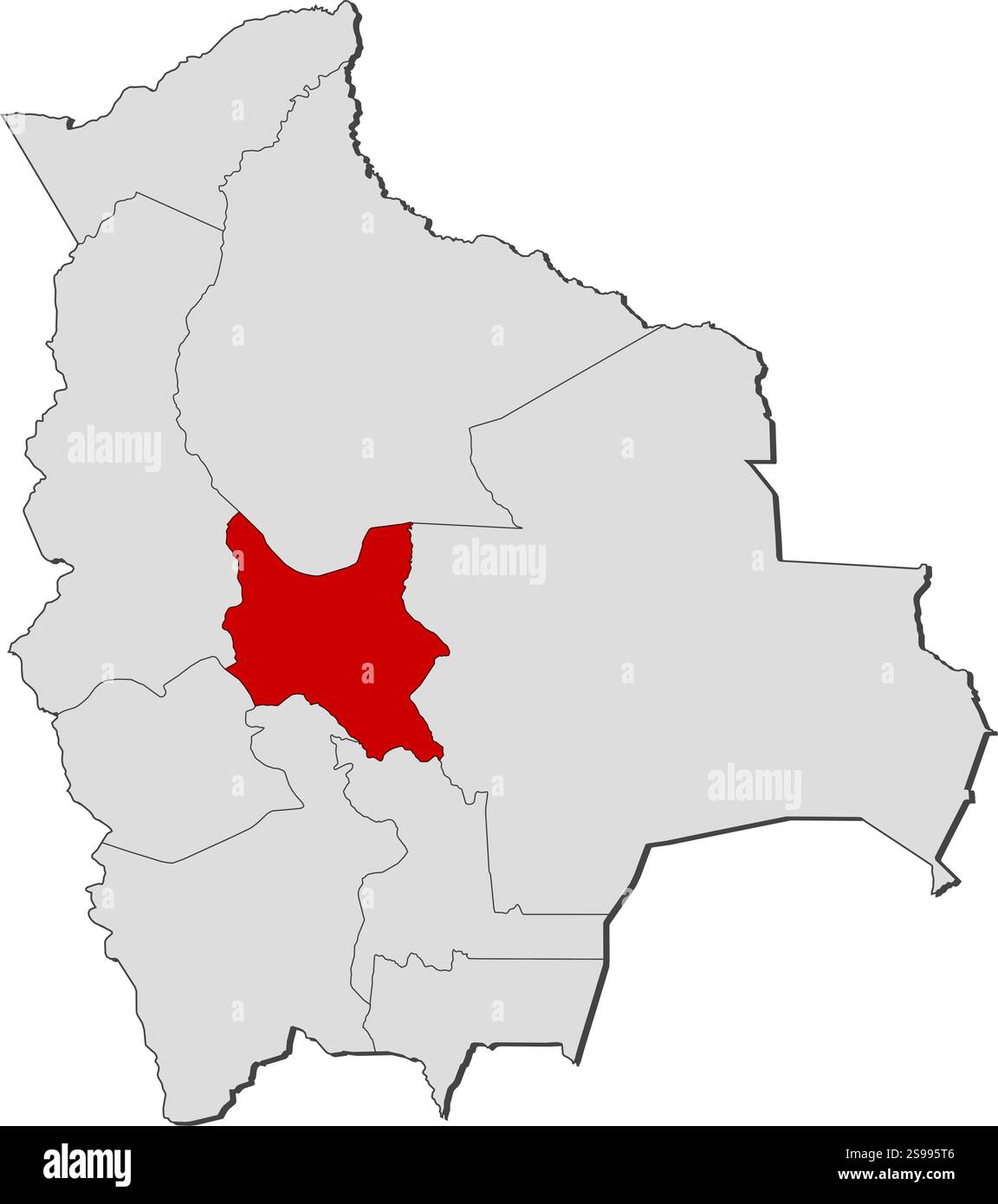 Map of Bolivia with the provinces, Cochabamba is highlighted Stock ...