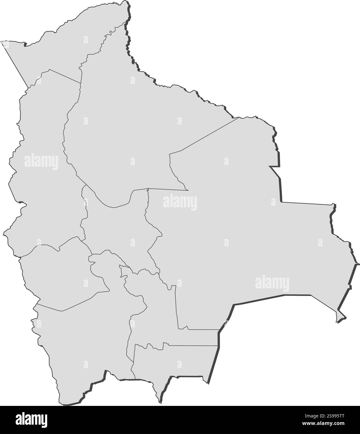 Map of Bolivia with the provinces Stock Vector Image & Art - Alamy