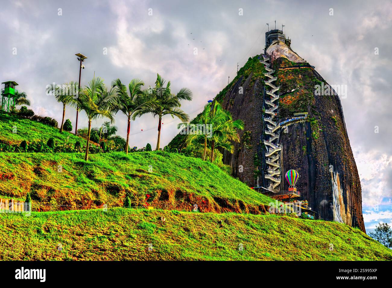 The Rock of Guatape, a landmark inselberg and a major tourist ...