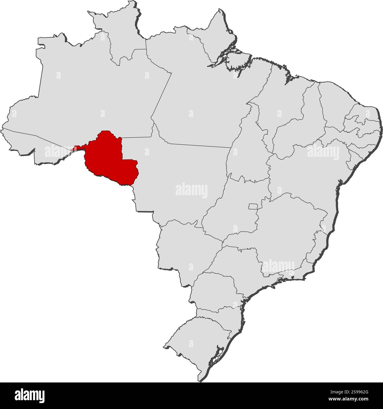 Rondonia brazil map black hi-res stock photography and images - Alamy