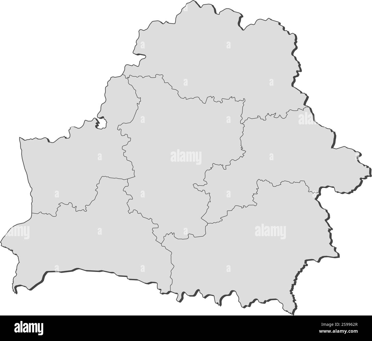 Map of Belarus with the provinces Stock Vector Image & Art - Alamy