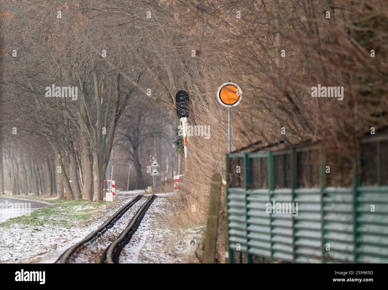 narrow gauge railway tracks city park outdoor rail traffic sign ...