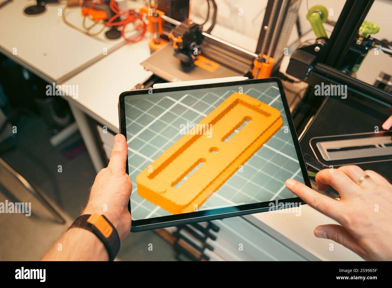 3d printed object project graphic tablet display remote controlled printer prototype object ...