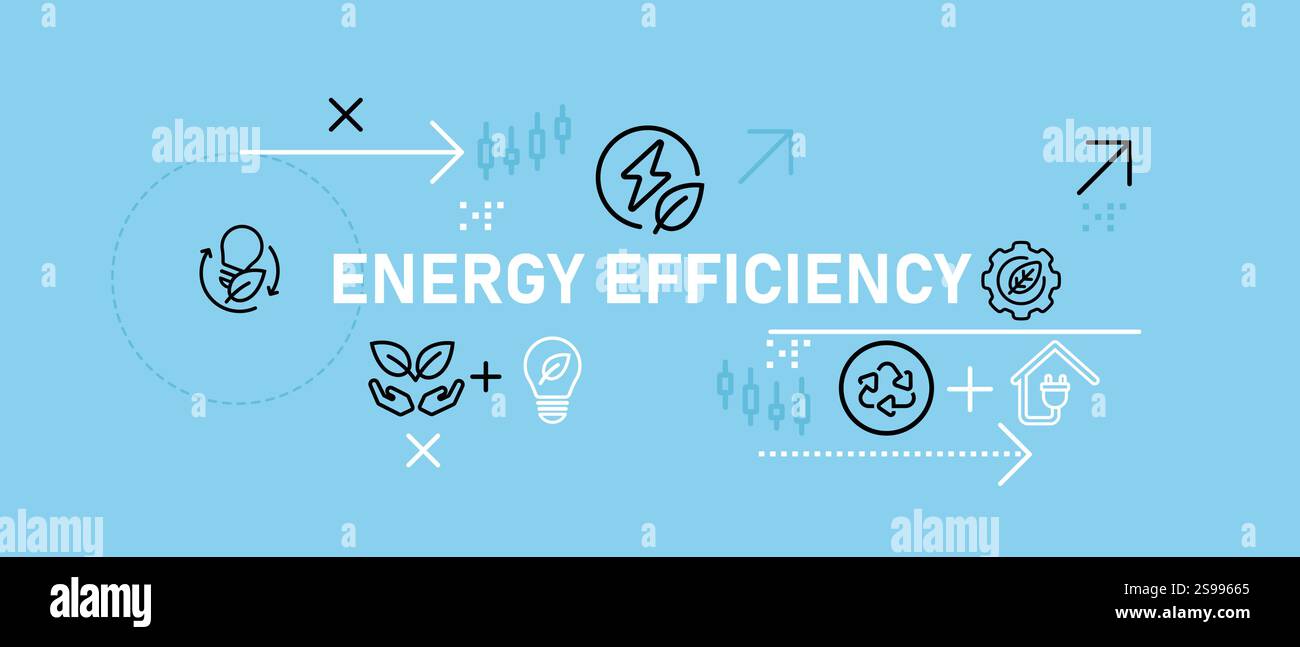 Energy Efficiency concept highlighting sustainable energy eco-friendly ...