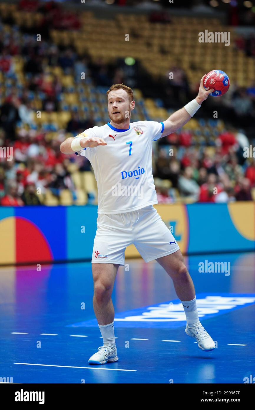 7 Meter Wurf/Tor Tomas Piroch (Tschechien, #07) DEN, Tunesien vs ...