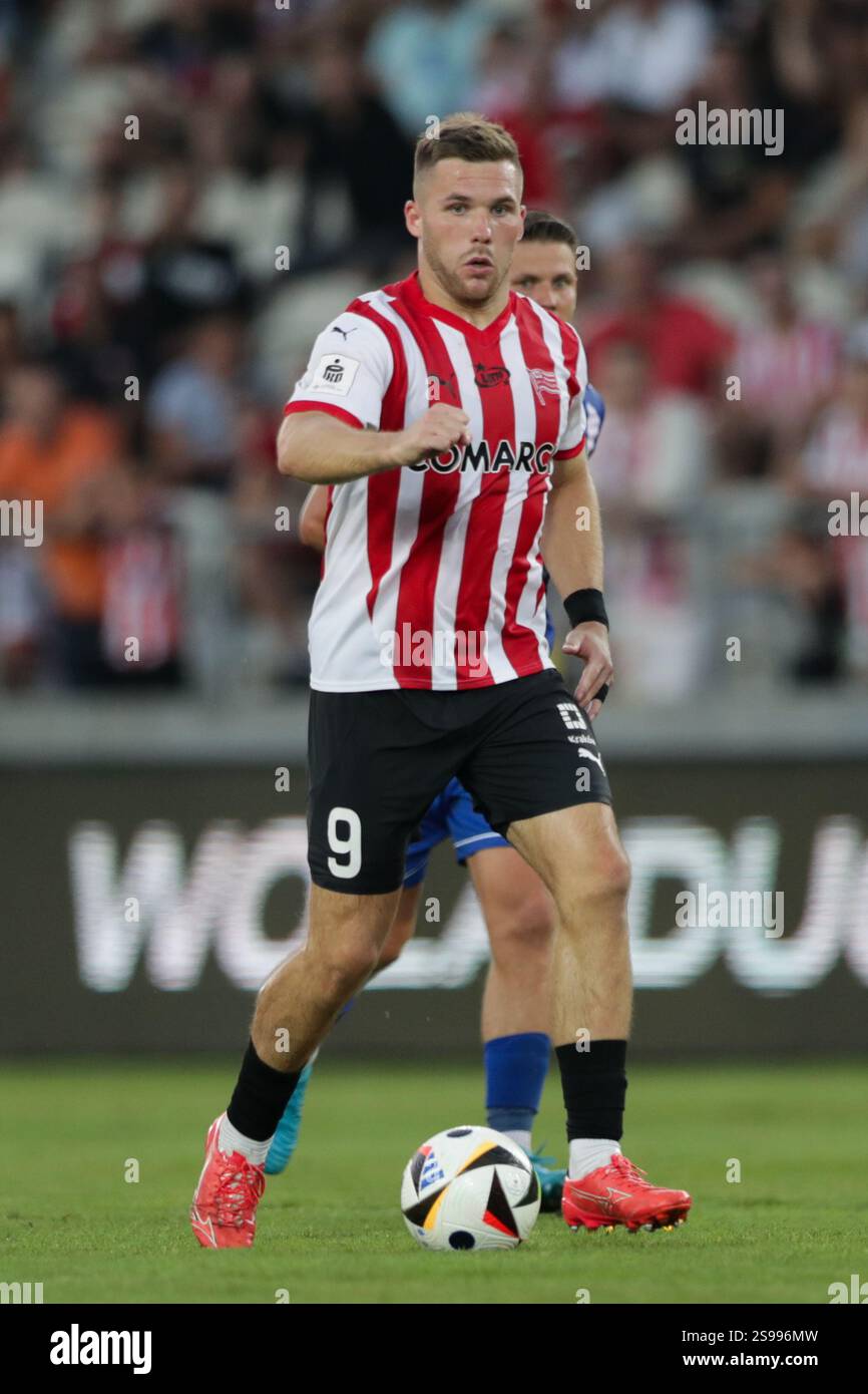 Benjamin Kallman of Cracovia Krakow seen in action during Polish League ...