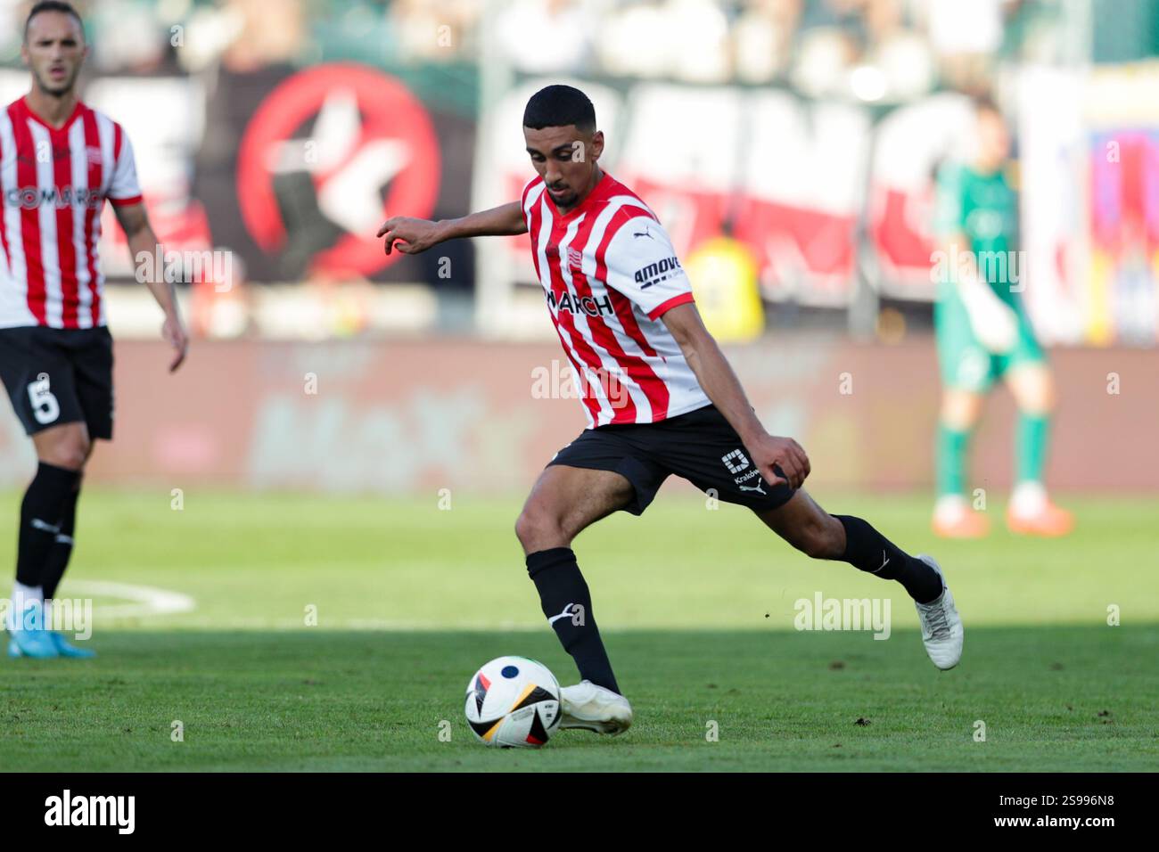 Amir Al-Ammari of Cracovia Krakow seen in action during Polish League ...