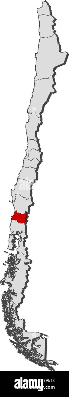 Los rios chile map geography hi-res stock photography and images - Alamy