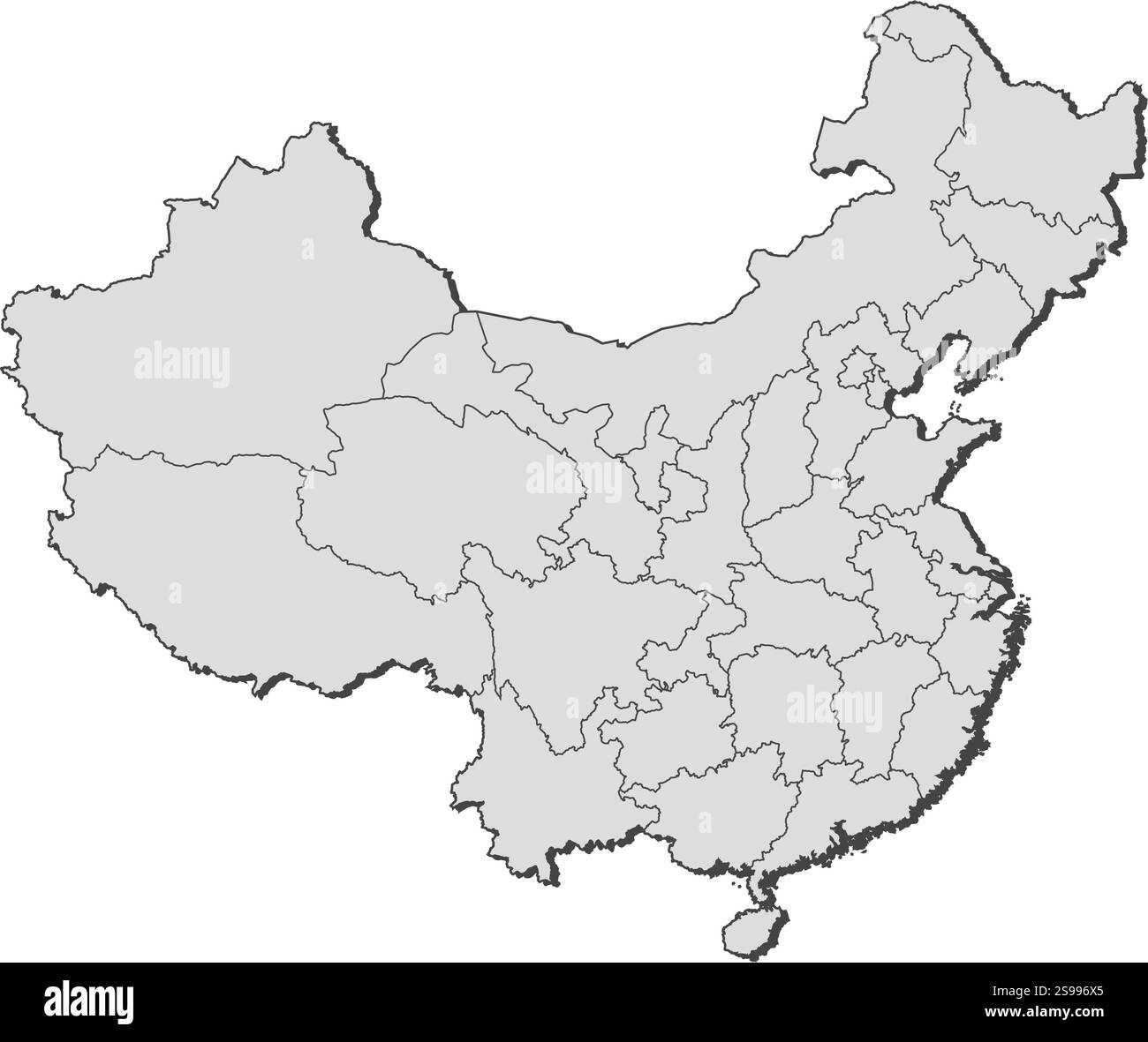 Map of China with the provinces Stock Vector Image & Art - Alamy