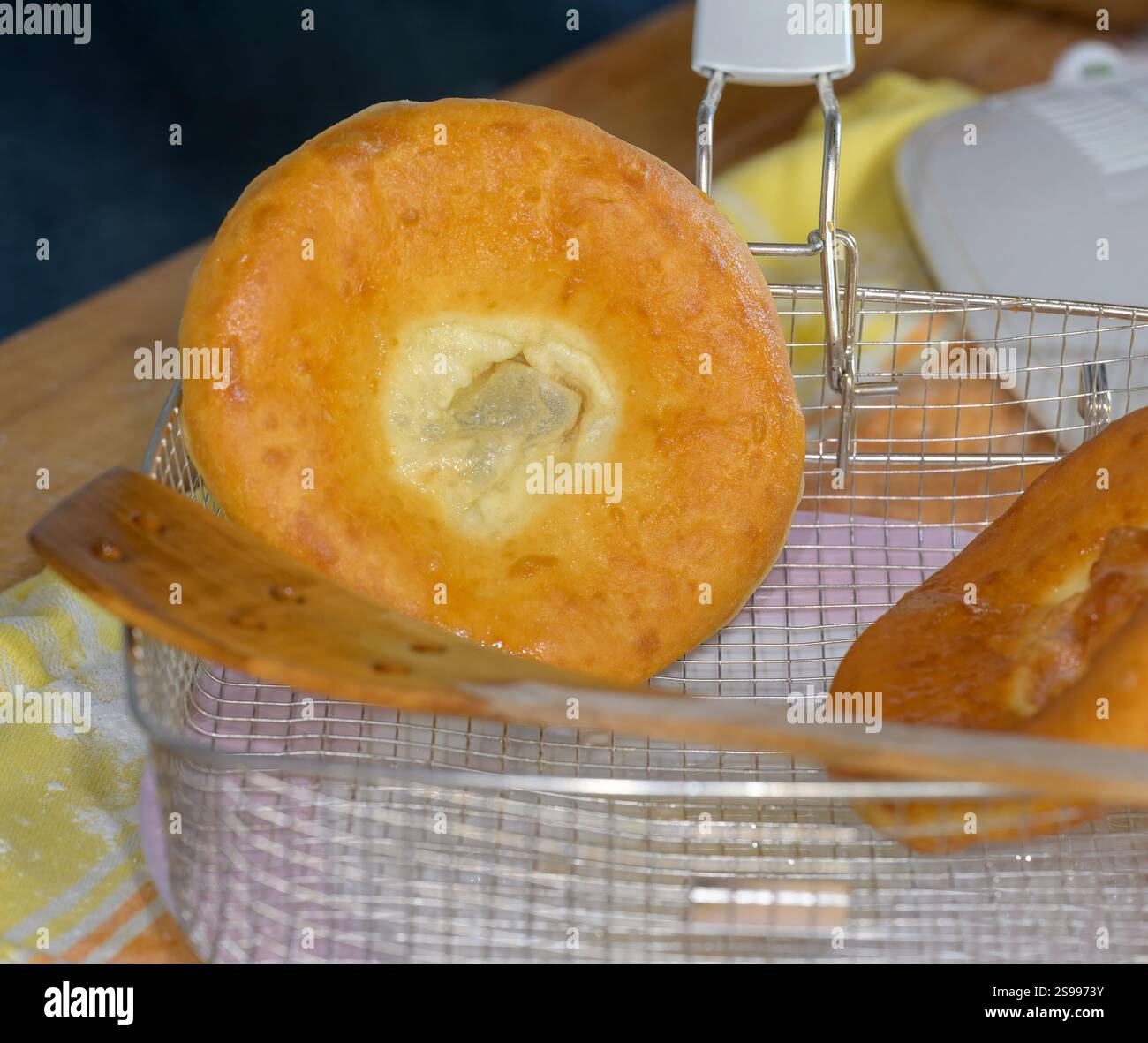 Baking lard cookies, a Bavarian specialty called Ausgezogene Stock ...