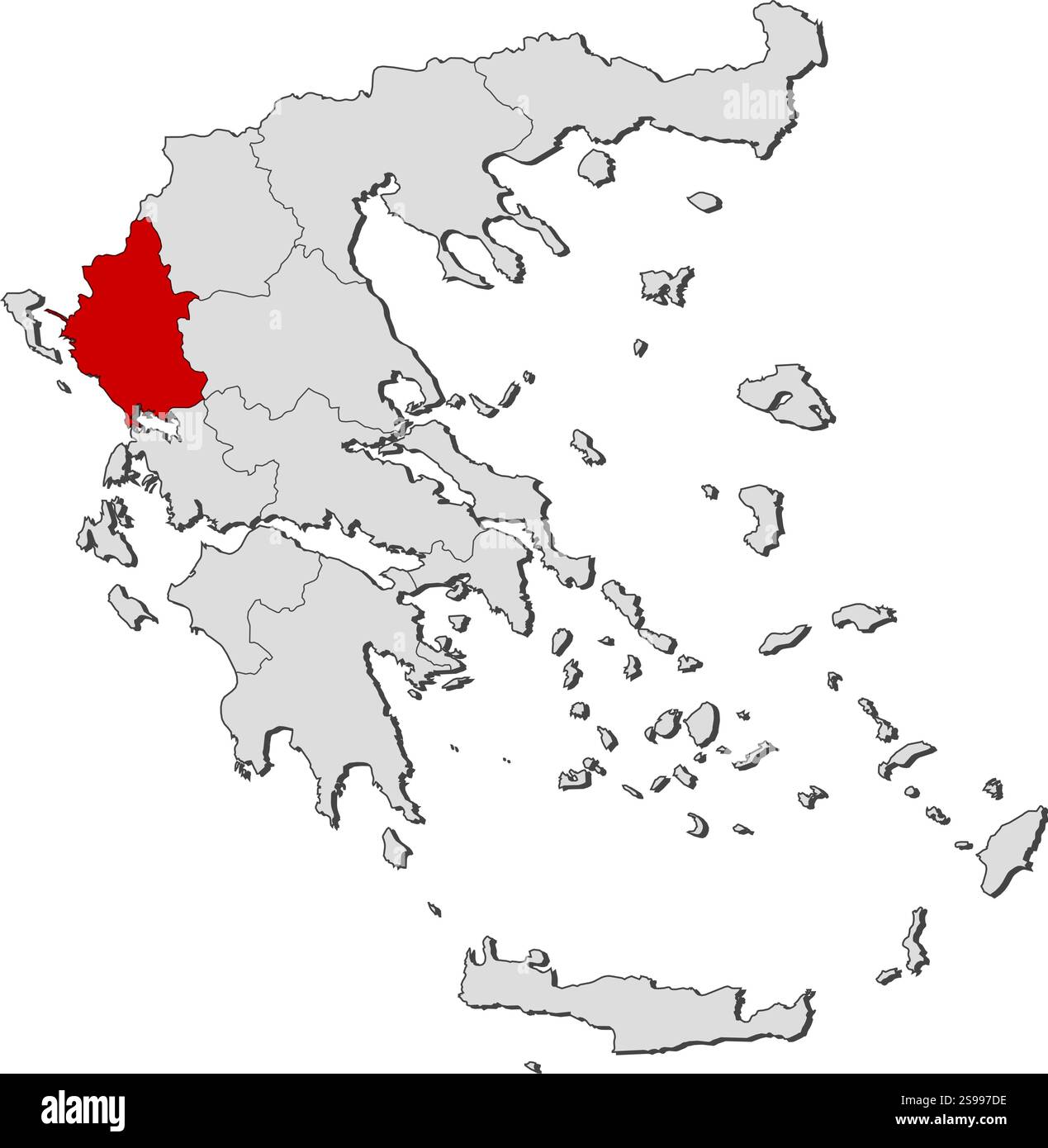 Epirus vector outline map hi-res stock photography and images - Alamy