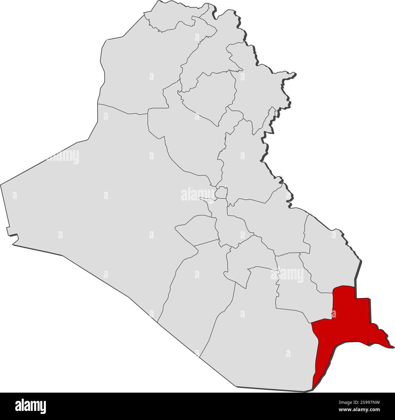 Basra vector outline map hi-res stock photography and images - Alamy