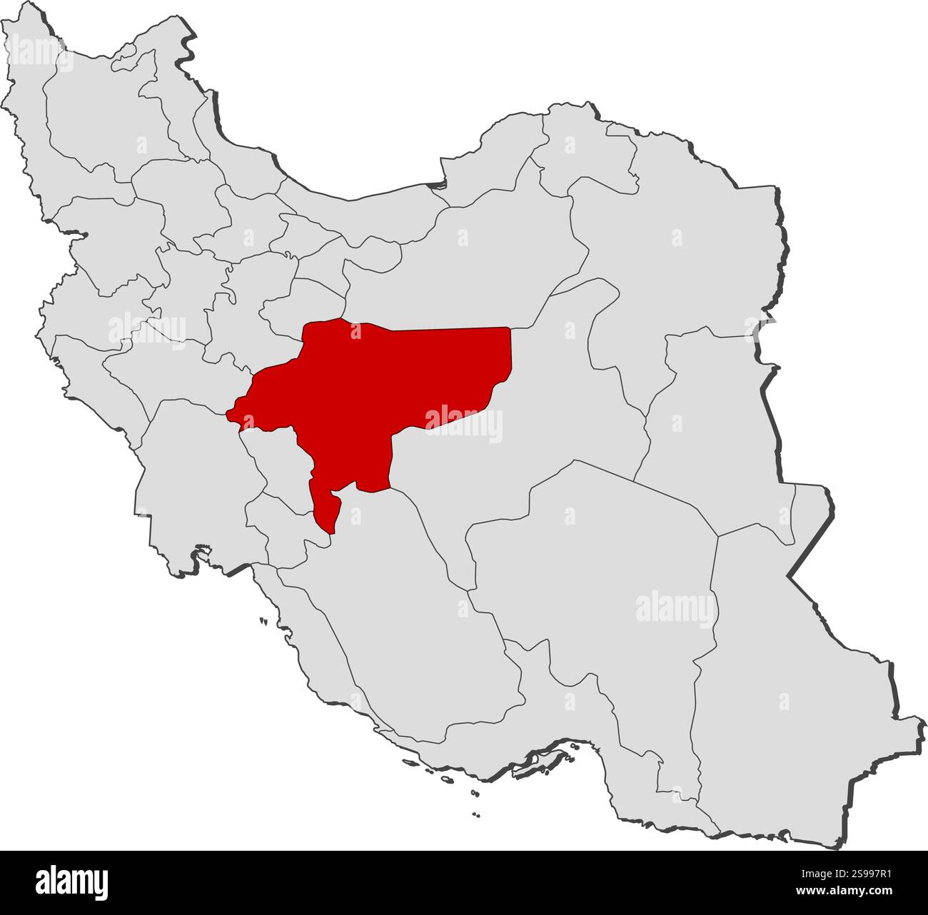 Isfahan province map hi-res stock photography and images - Alamy