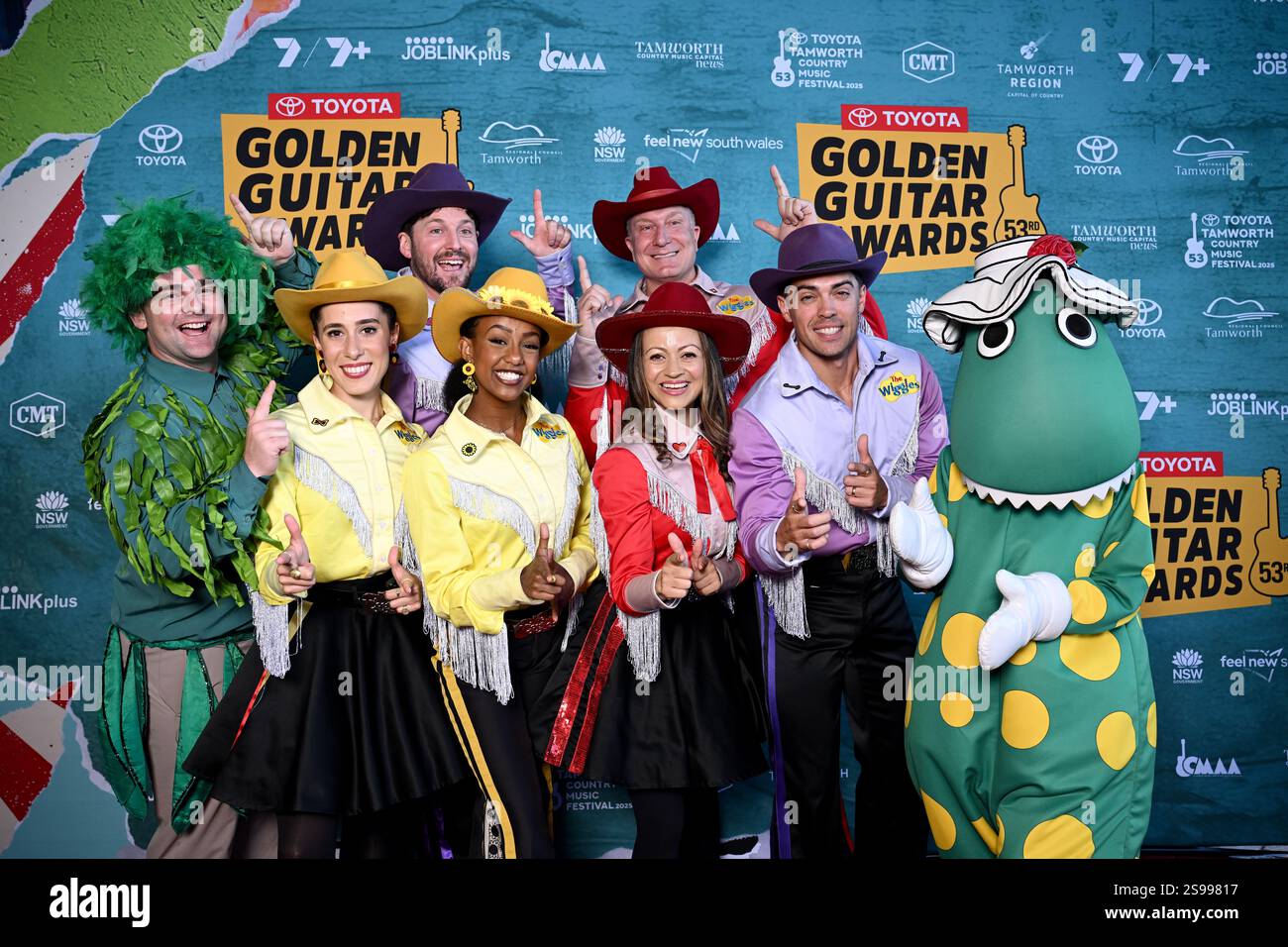 The Wiggles arrive at the Golden Guitar Awards during the 53rd Tamworth ...