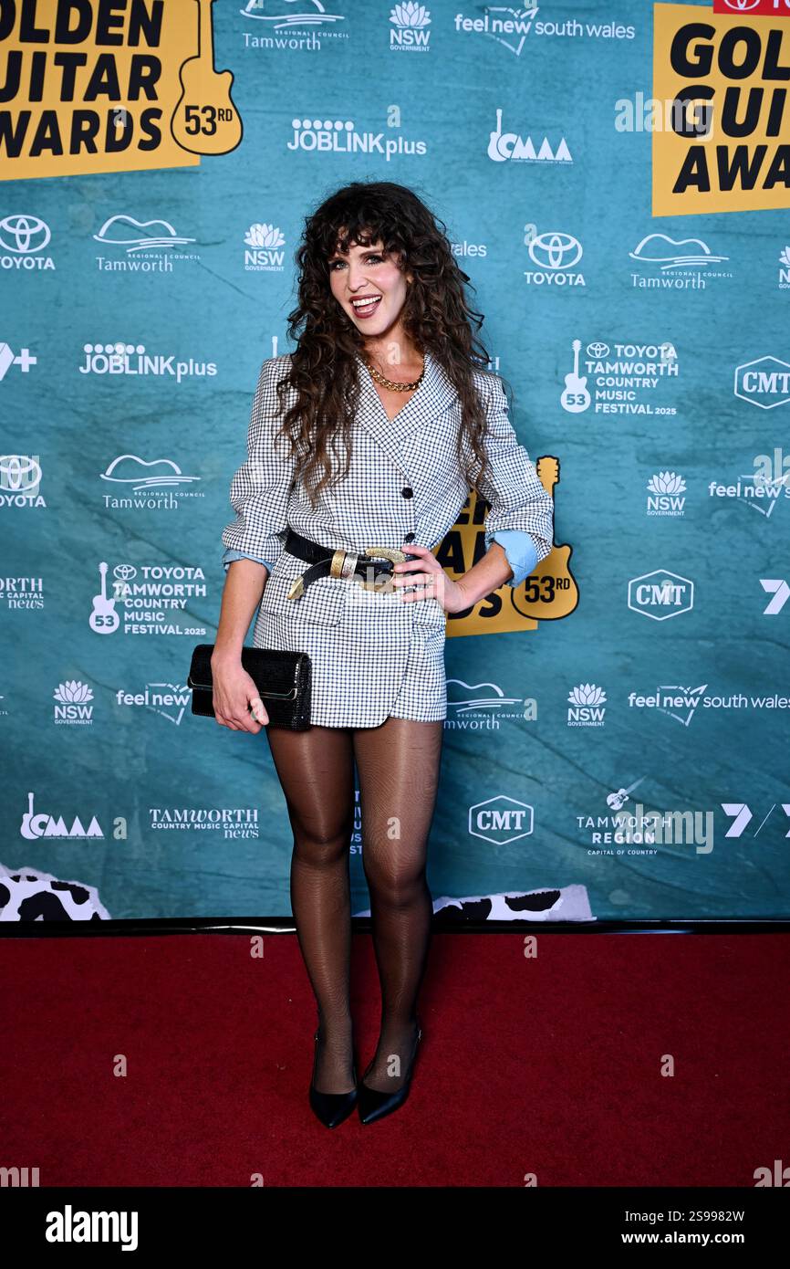 Fanny Lumsden arrives at the Golden Guitar Awards during the 53rd ...