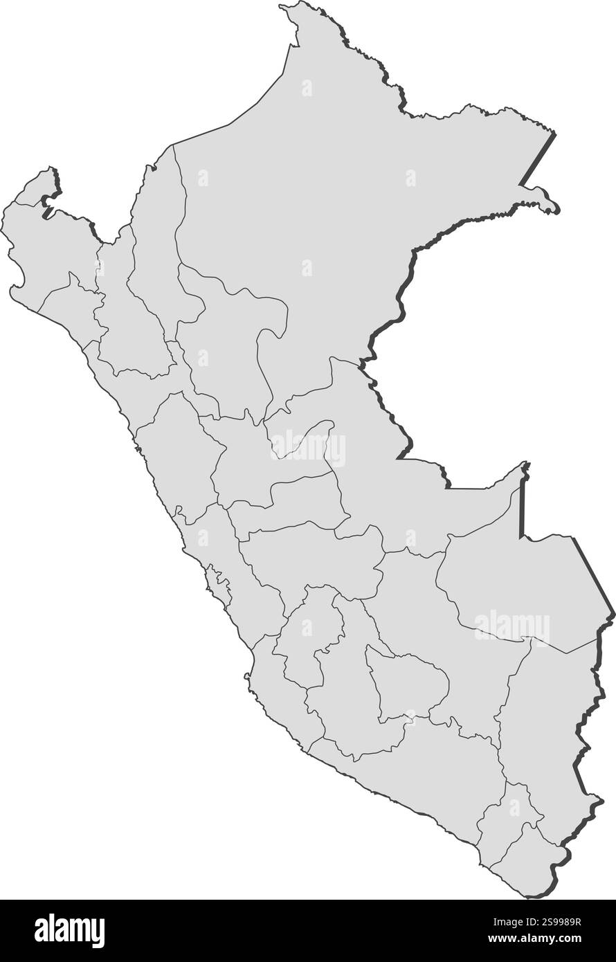 Map of Peru with the provinces Stock Vector Image & Art - Alamy