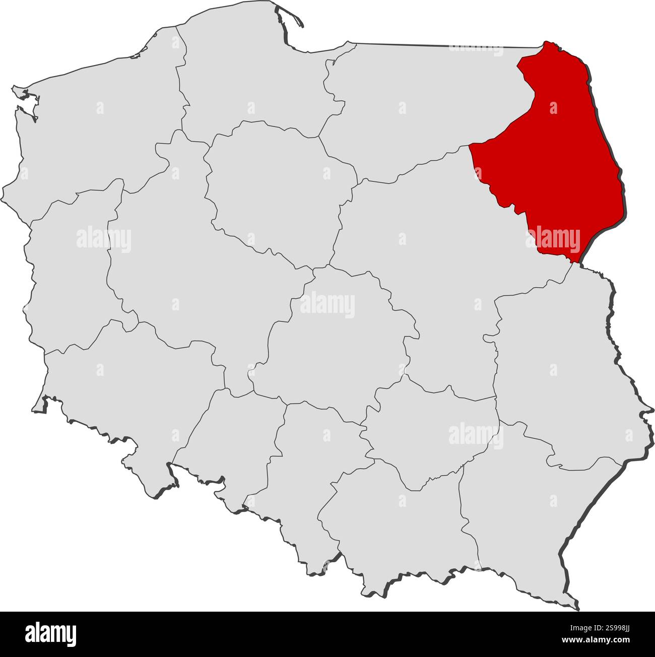 Podkarpackie vector outline map hi-res stock photography and images - Alamy