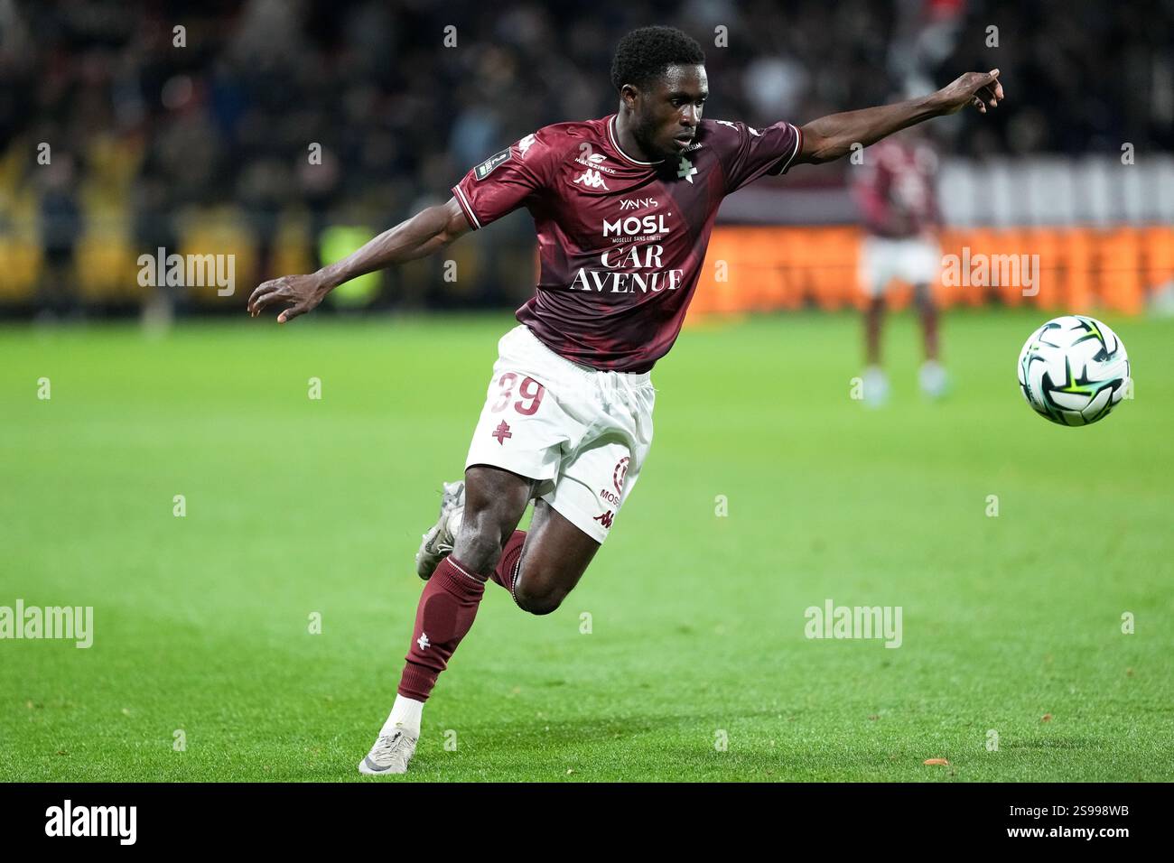39 Koffi-Franck KOUAO (fcm) during the Ligue 2 BKT match between Metz ...
