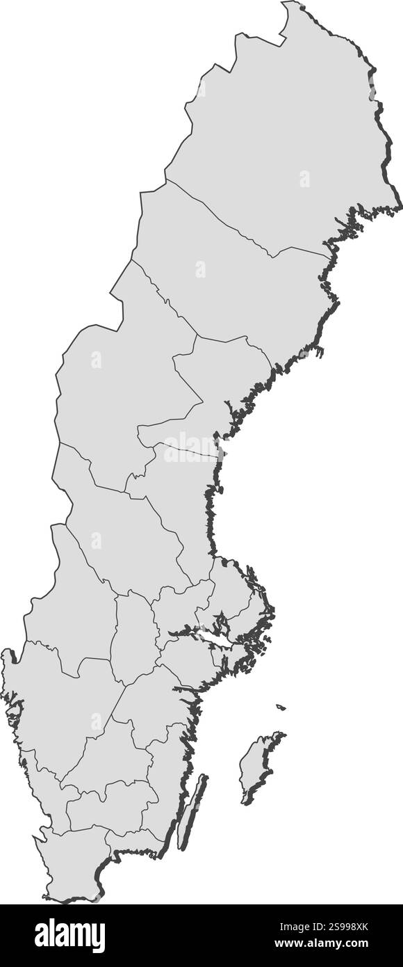Sweden simple 3d map hi-res stock photography and images - Alamy