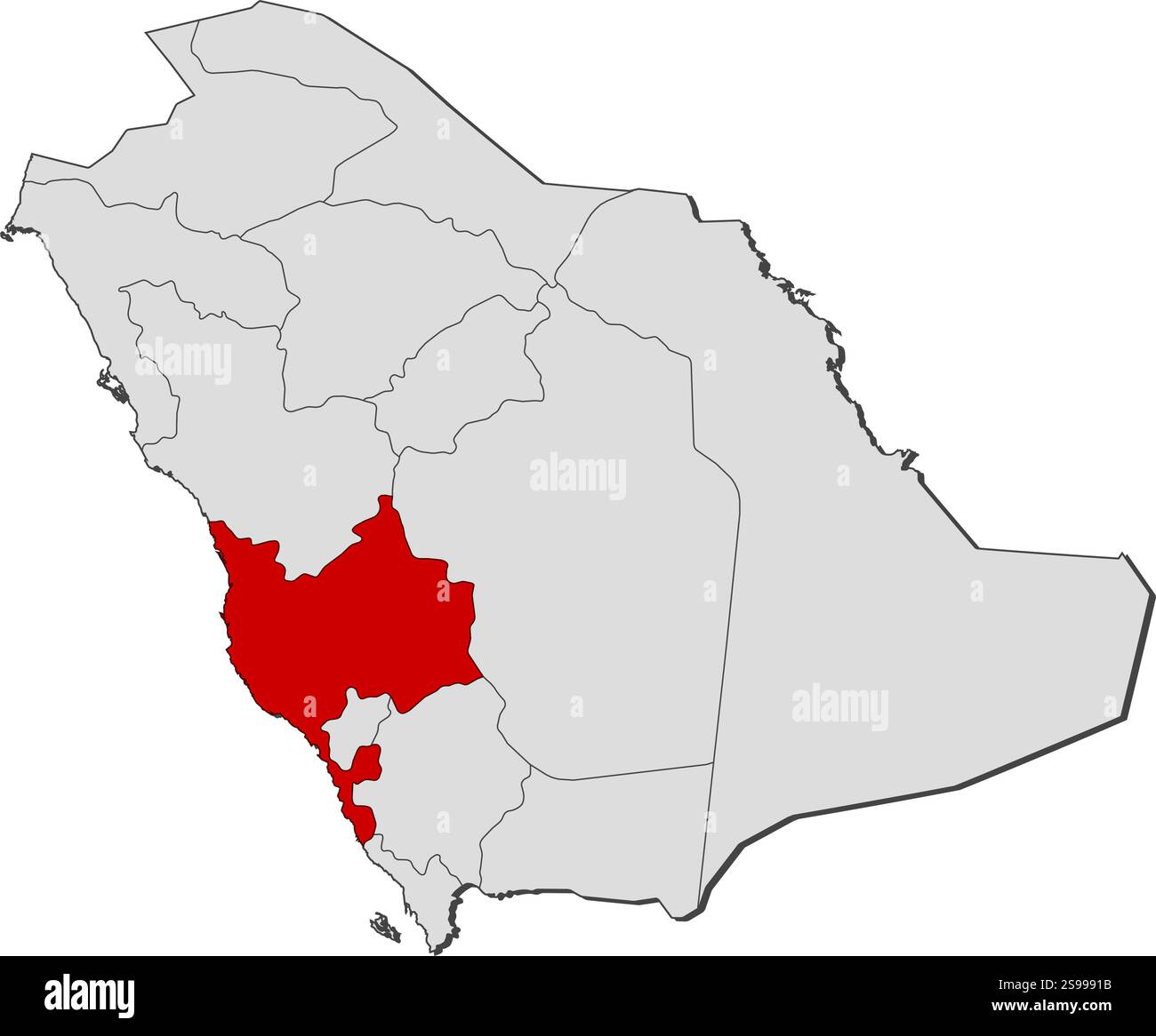 Makkah shaded map hi-res stock photography and images - Alamy