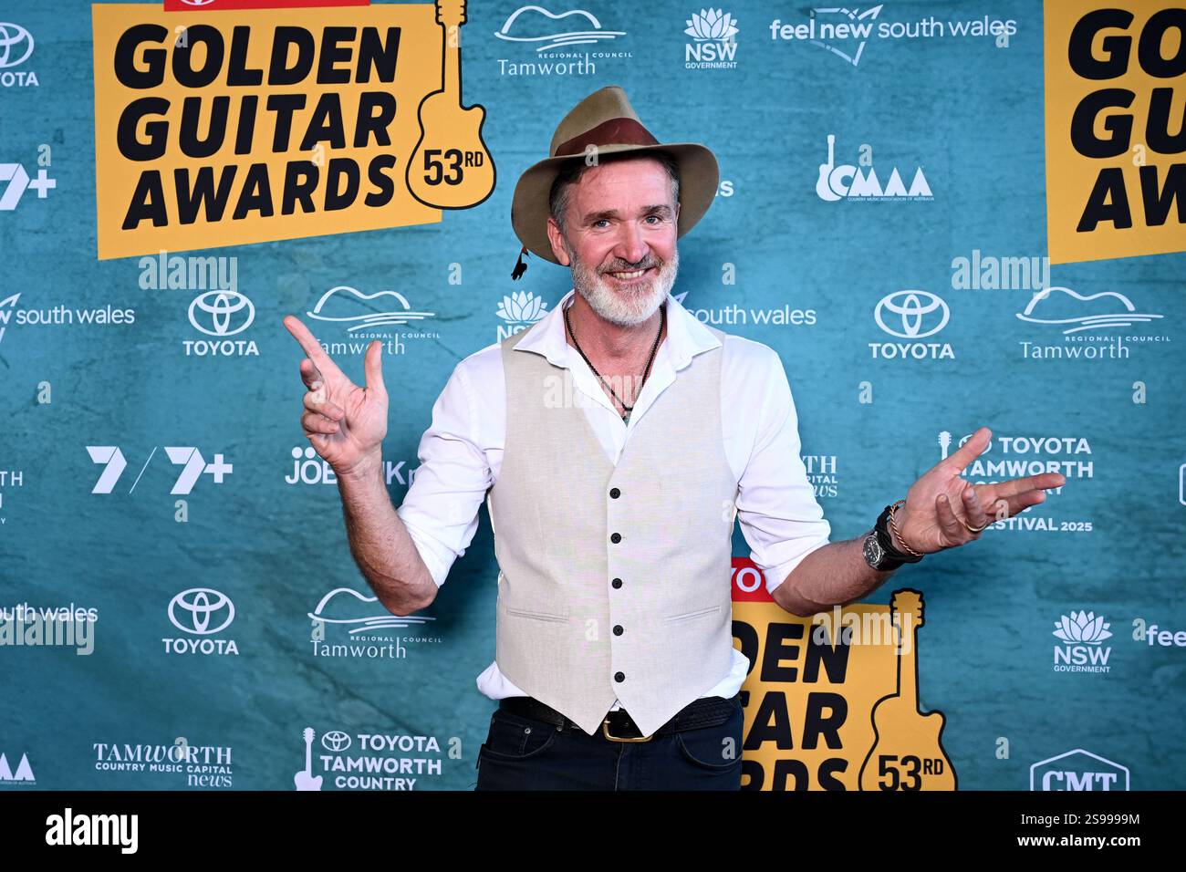 Luke O’Shea arrives at the Golden Guitar Awards during the 53rd ...