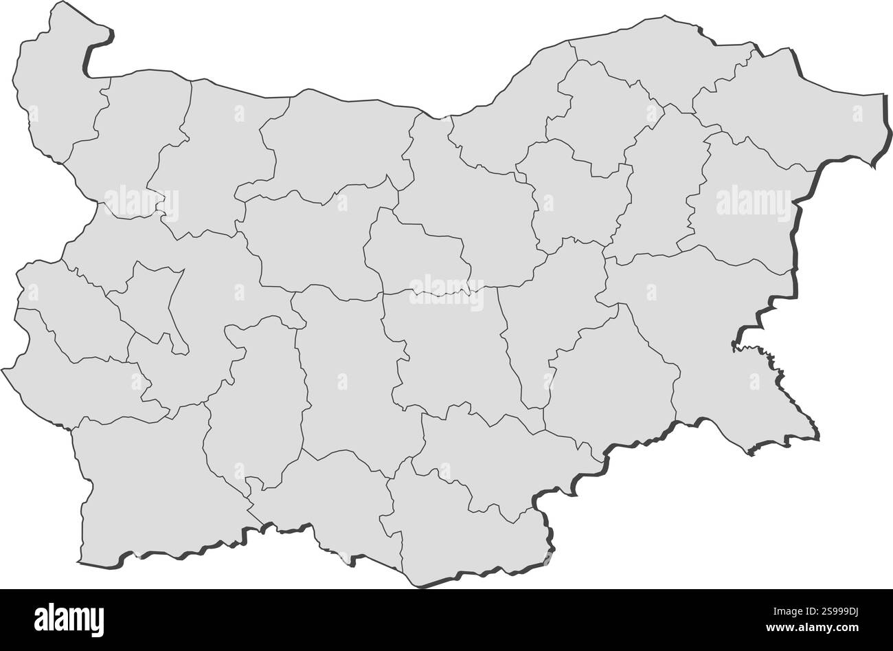 Bulgaria country black outline Black and White Stock Photos & Images ...