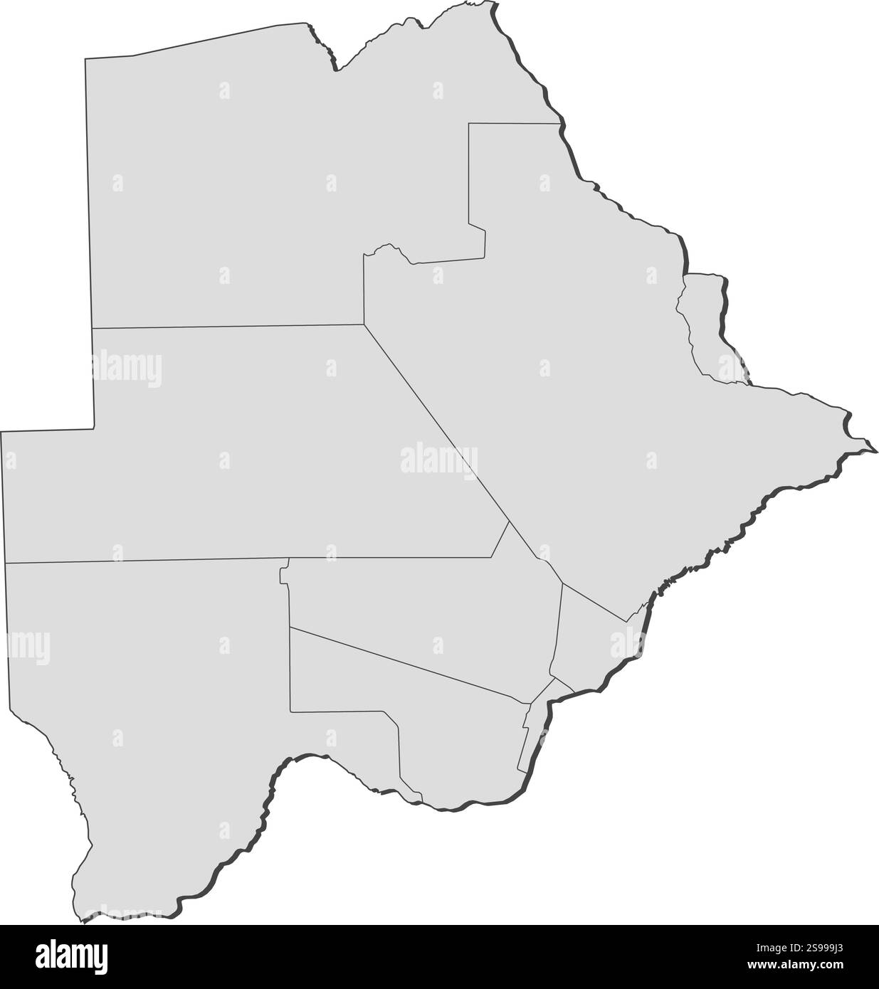 Map of Botswana with the provinces Stock Vector Image & Art - Alamy