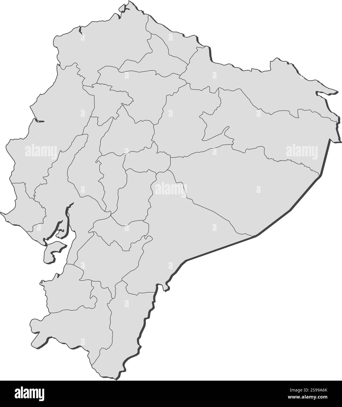 Map of Ecuador with the provinces Stock Vector Image & Art - Alamy