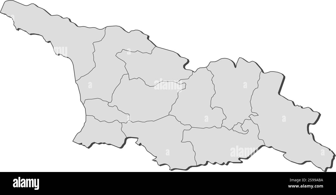 Georgia state map 3d Cut Out Stock Images & Pictures - Alamy