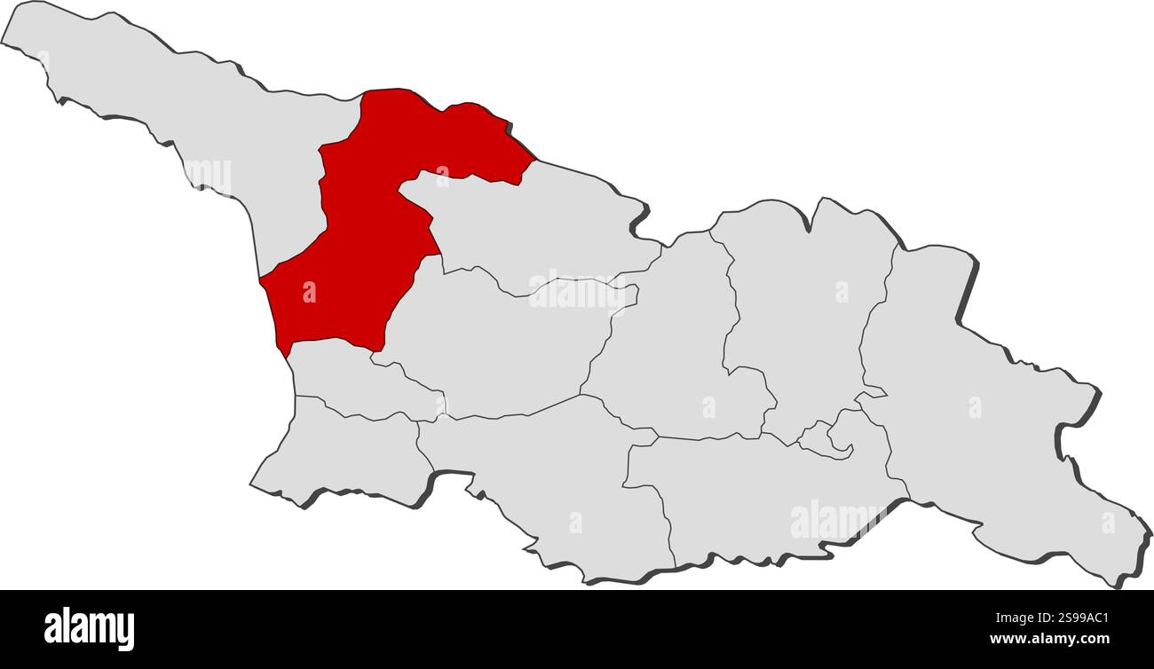 Map of Georgia with the provinces, Samegrelo-Zemo Svaneti is ...