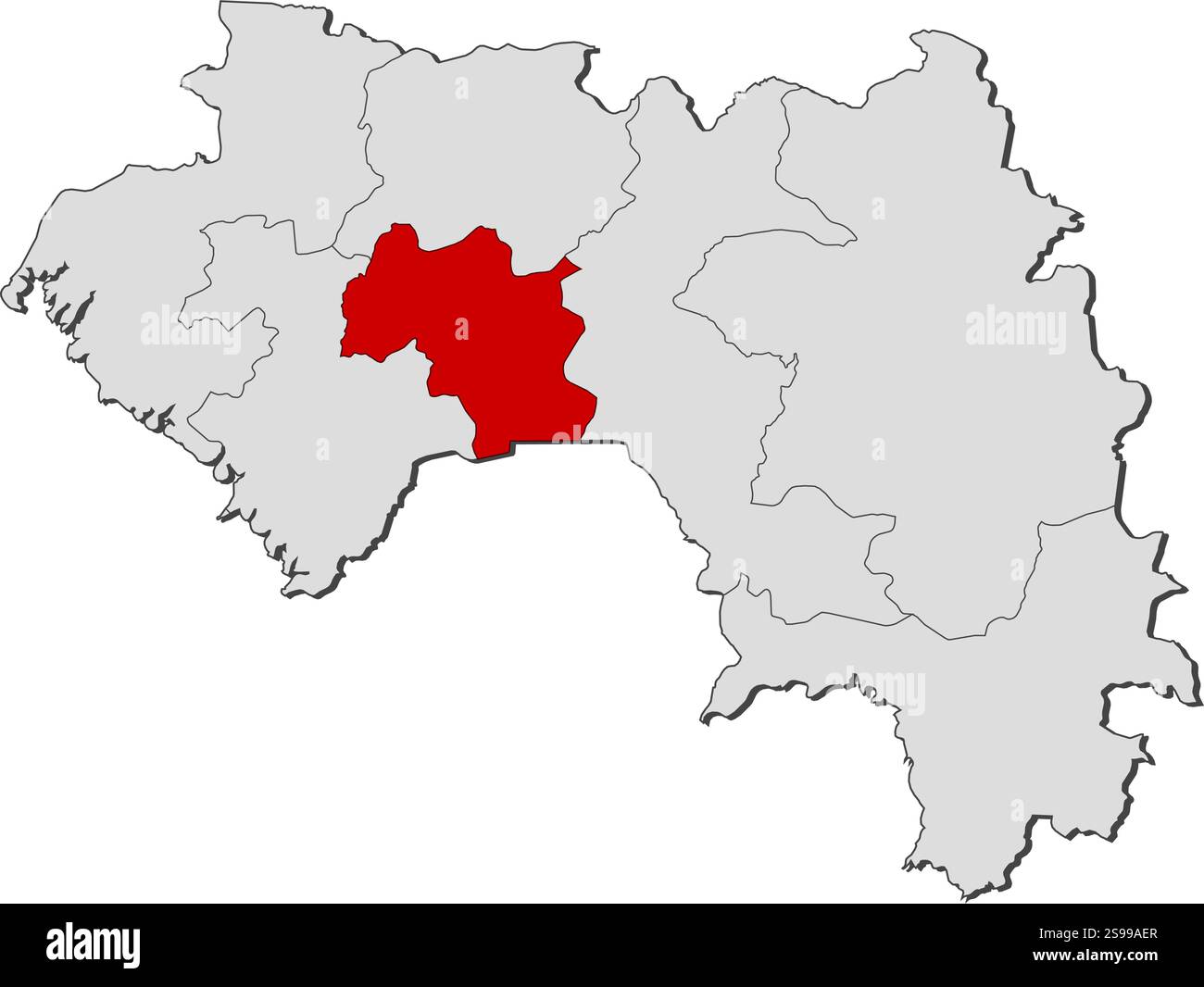 Outline map of mamou hi-res stock photography and images - Alamy