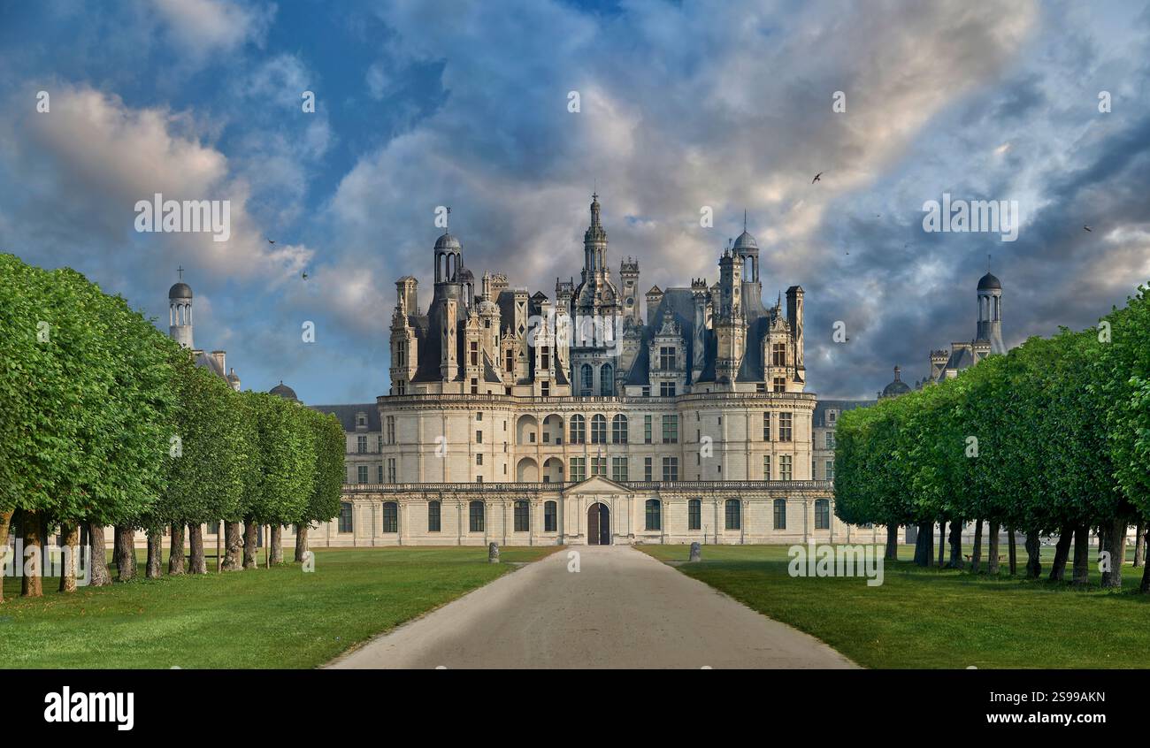 The Château de Chambord, Centre-Val de Loire. a French Renaissance ...