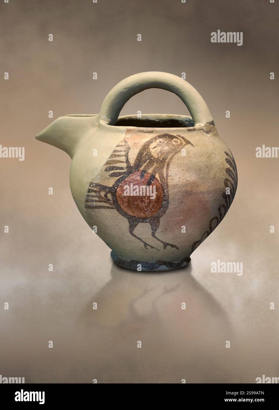 Bridge spouted jug bird decorated. Early Cycladic I (1650-1550 BC ...