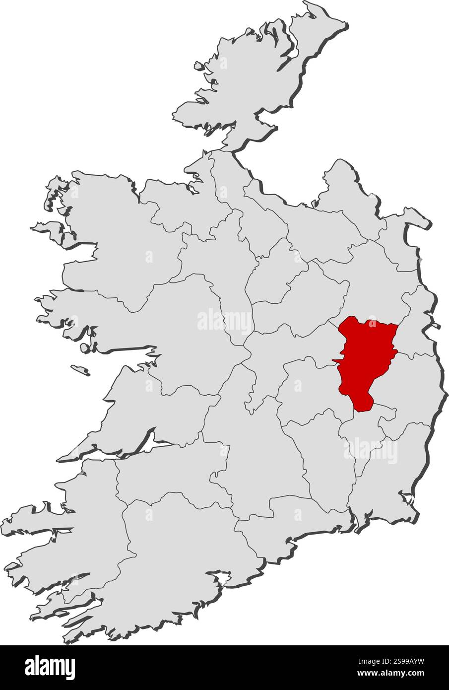 Map of Ireland with the provinces, Kildare is highlighted Stock Vector ...