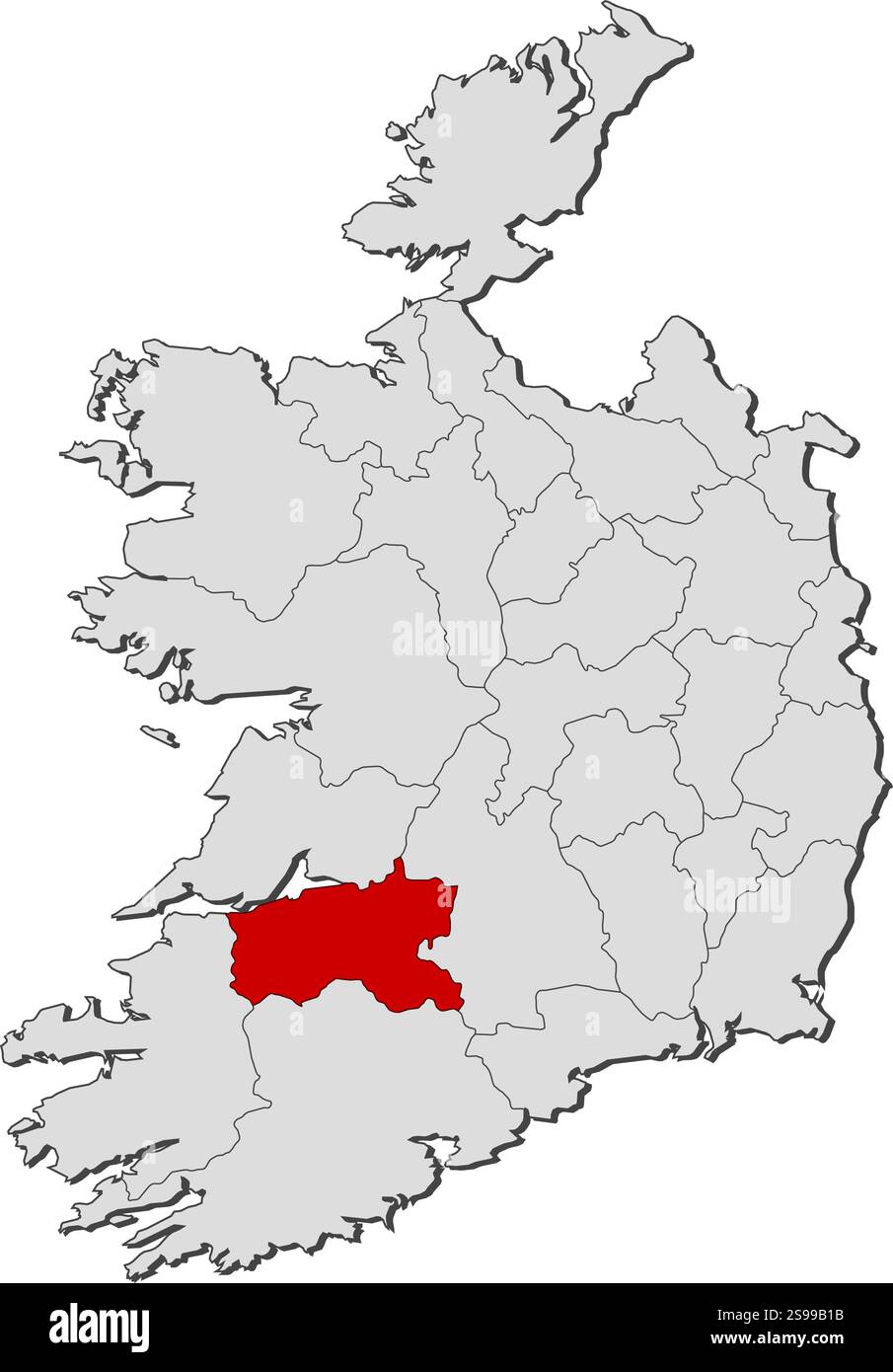 Map of Ireland with the provinces, Limerick is highlighted Stock Vector ...