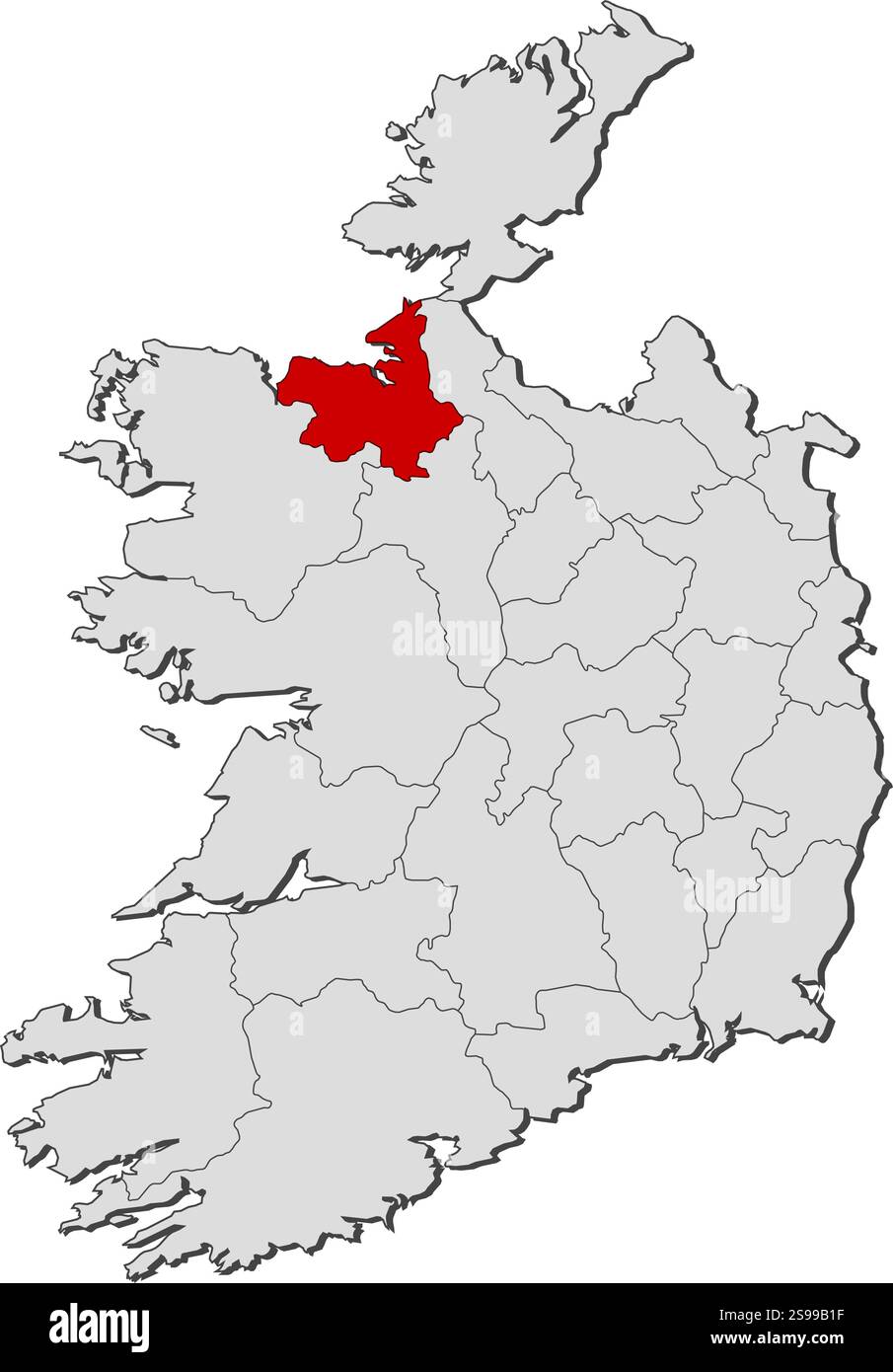 Sligo outline map hi-res stock photography and images - Alamy