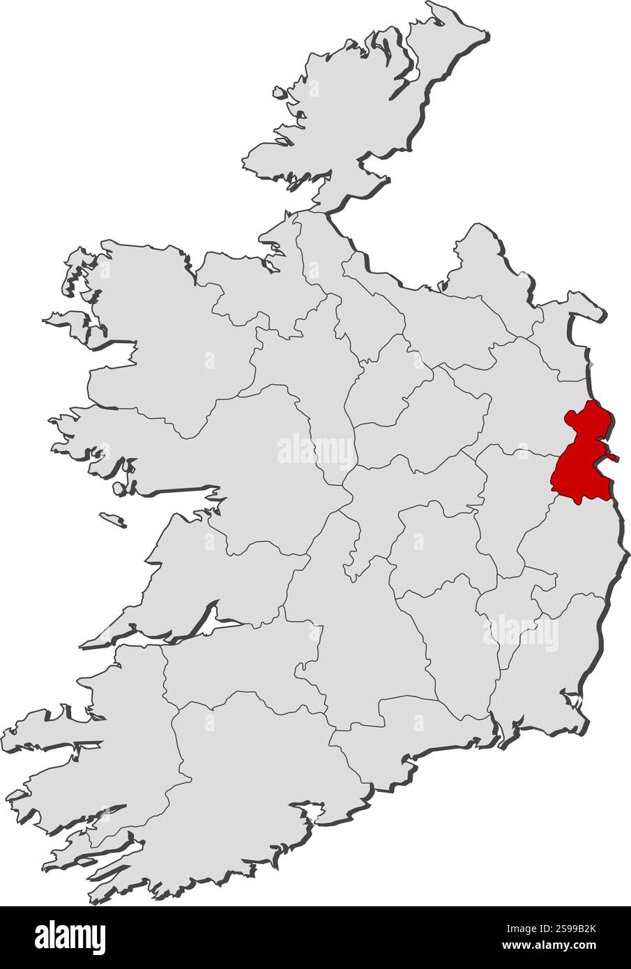 Map of Ireland with the provinces, Dublin is highlighted Stock Vector ...