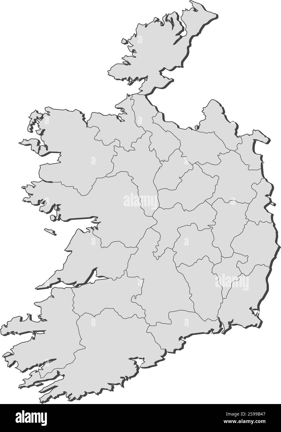 Map of Ireland with the provinces Stock Vector Image & Art - Alamy