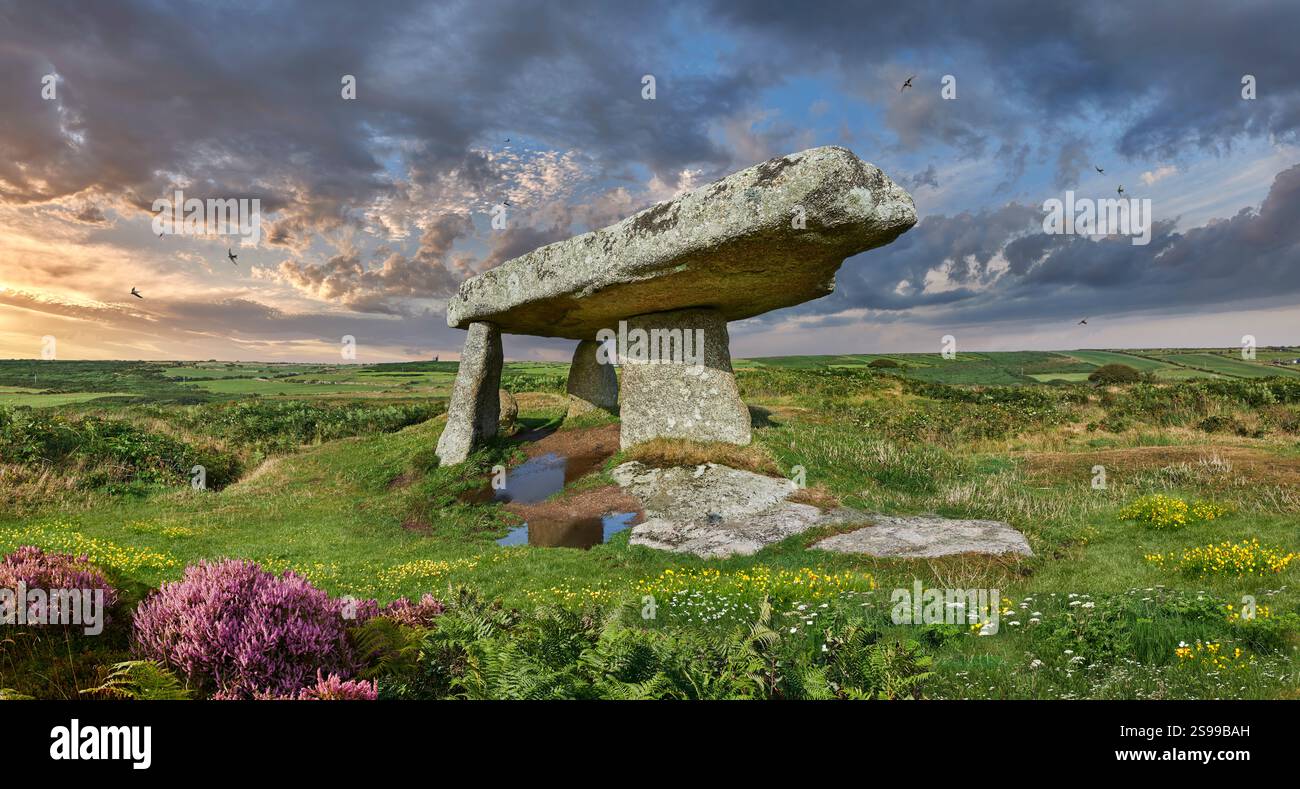 Lanyon Quoit is a megalithic burial dolmen from the Neolithic period ...