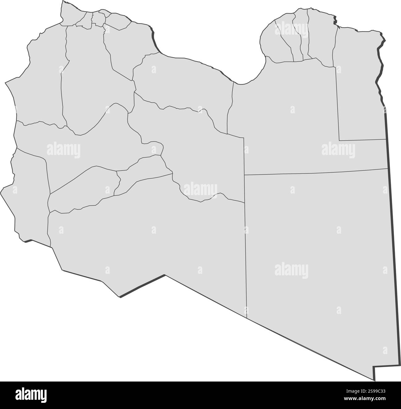 Map of Libya with the provinces Stock Vector Image & Art - Alamy