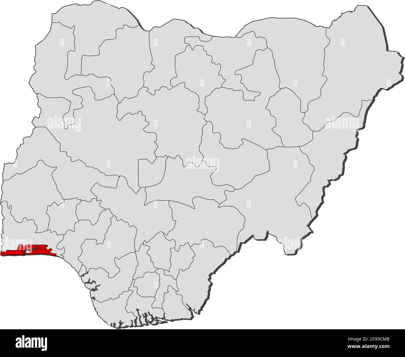 Lagos silhouette map hi-res stock photography and images - Alamy