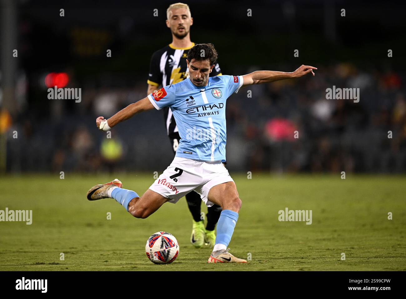 Callum Talbot of City takes a shot at goal during the A-League Men ...