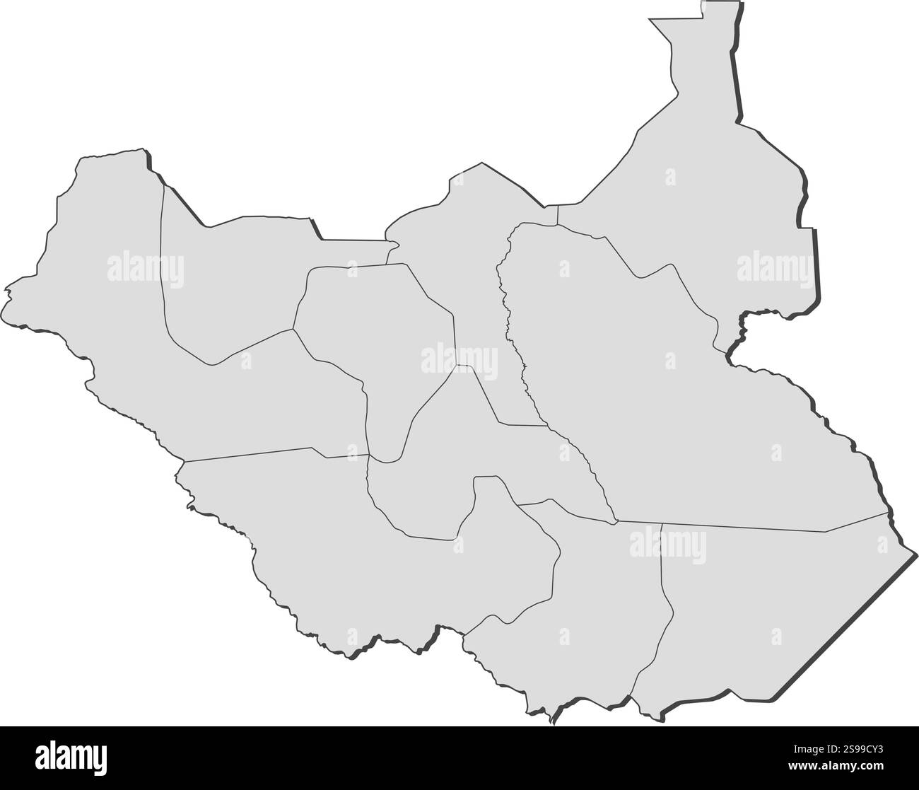 Map sudan on political Black and White Stock Photos & Images - Alamy