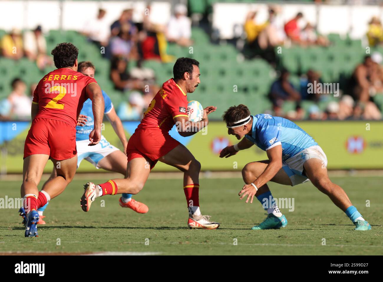 Alejandro Laforga of Spain in action during the cup quarter finals ...