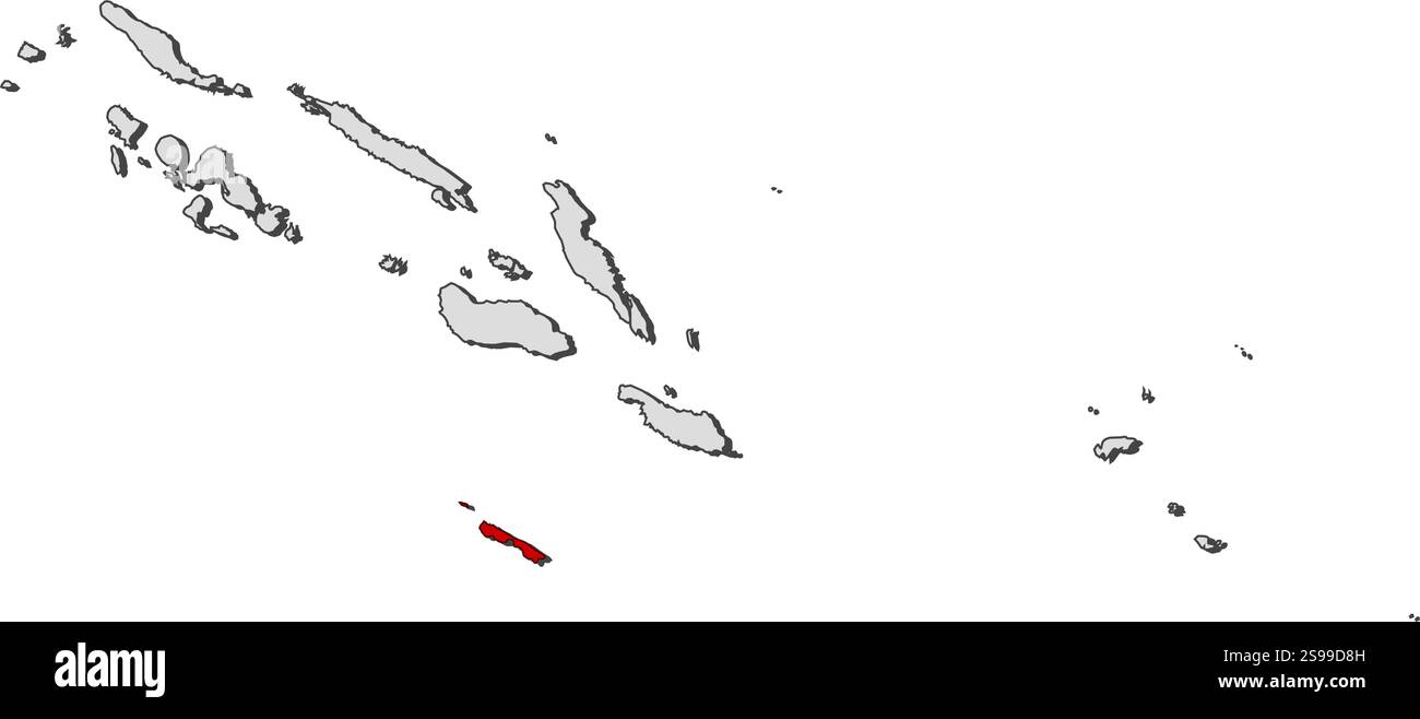 Map of Solomon Islands with the provinces, Rennell and Bellona is ...
