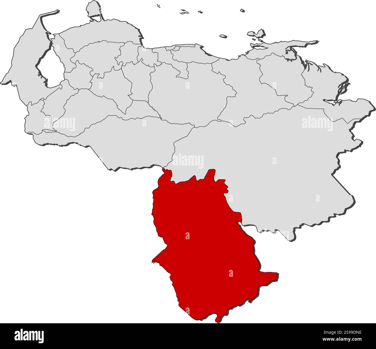 Amazonas venezuela map Stock Vector Images - Alamy