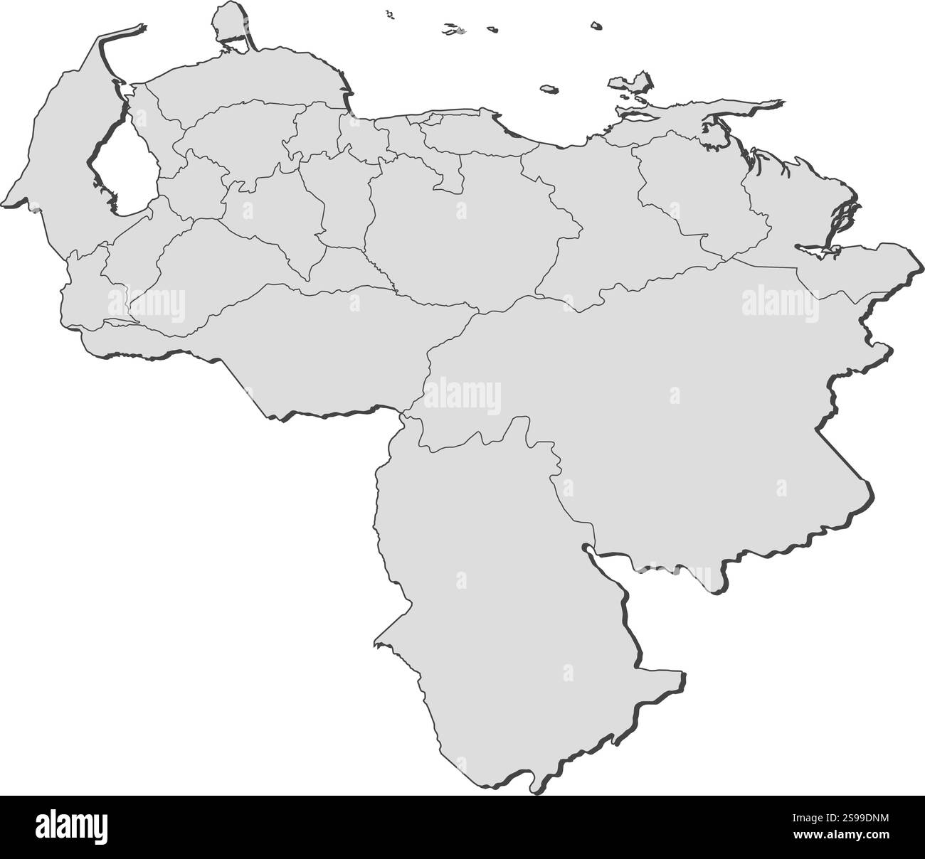 Map venezuela regions Cut Out Stock Images & Pictures - Alamy