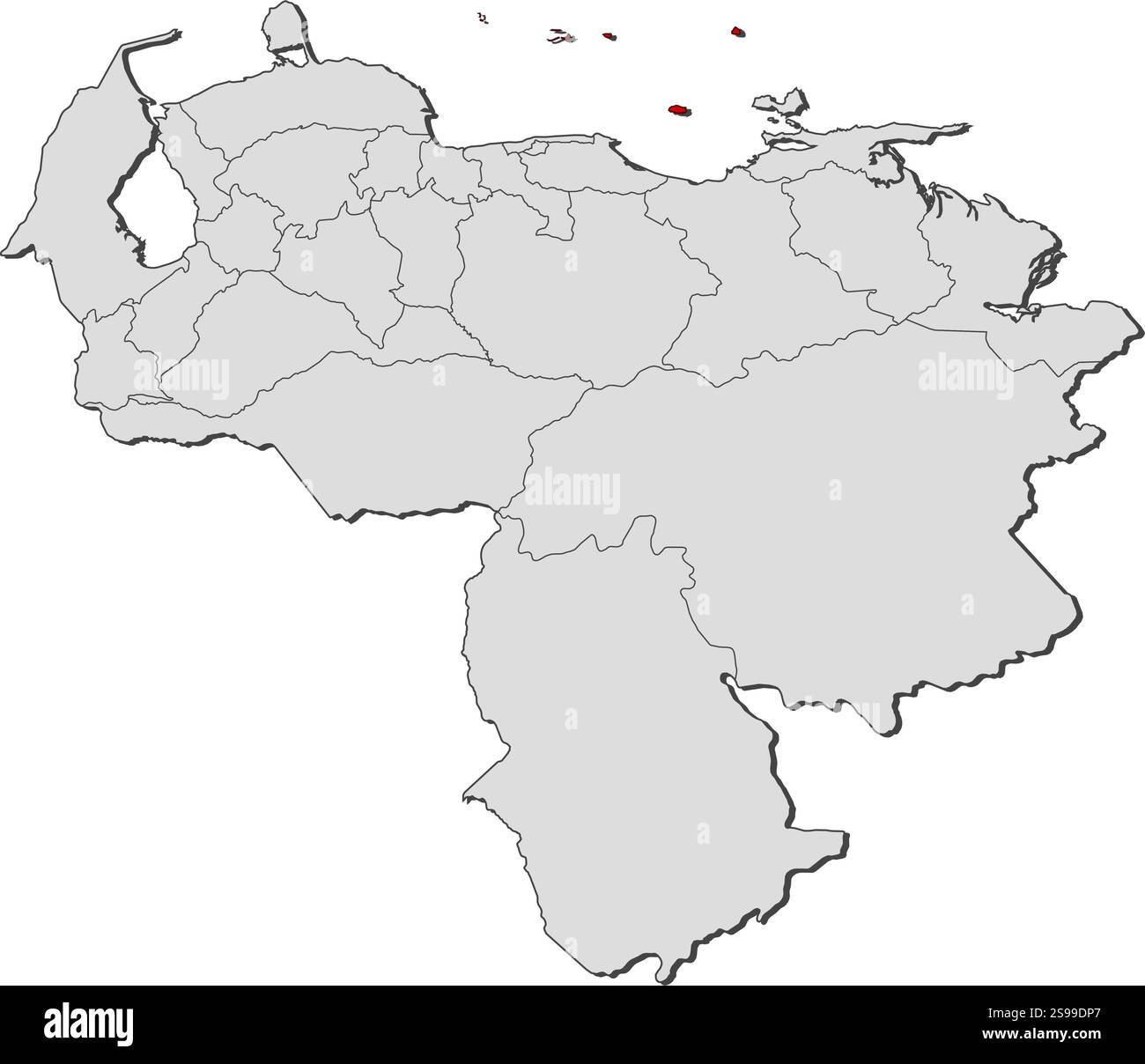 Map of Venezuela with the provinces, Federal Dependencies is ...